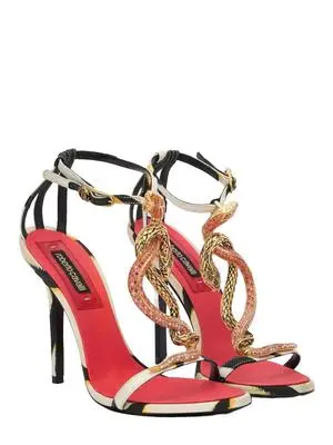 Roberto Cavalli Embellished Stiletto Sandals - White