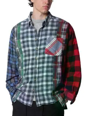 Needles 7 Cuts Patchwork Shirt - Blue
