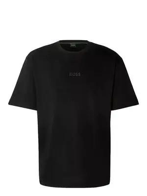 BOSS Logo-print Crew-neck T-shirt - Black