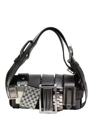 HODAKOVA Buckle-embellished Woven Leather Tote Bag - Black