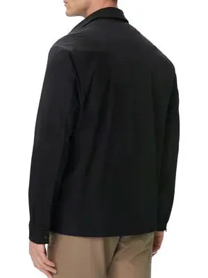BOSS X Porsche Logo-emed Flap-pocket Shirt - Black