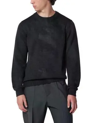 ROBERTO COLLINA Crew Neck Wool Sweater - Grey