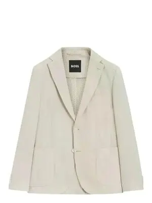BOSS Patterned Single-breasted Blazer - Neutrals