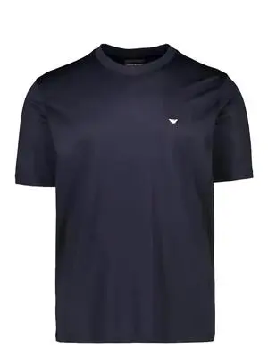 Emporio Armani Logo-print Crew-neck T-shirt Blue