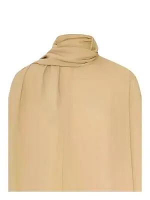 TOTEME Draped Scarf Blouse - Neutrals