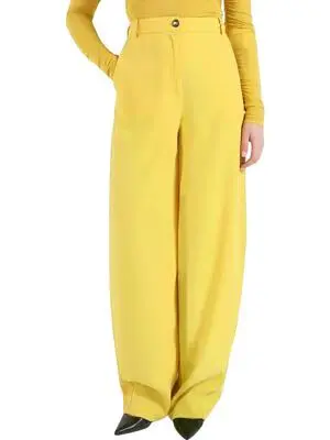 Elisabetta Franchi Belt-loop Wide-leg Trousers - Yellow