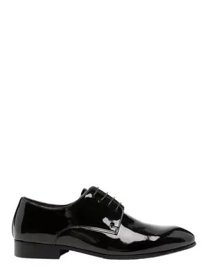 SERGIO MORETTI FIRENZE Patent Leather Lace-up Shoes - Black