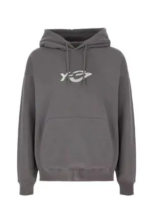 Adidas Cashmere Logo Print Hoodie - Grey