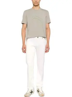 Corneliani Logo Patch Jeans - White