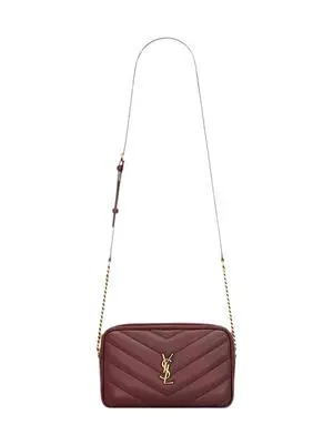 Saint Laurent Loulou Quilted Mini Shoulder Bag - Red