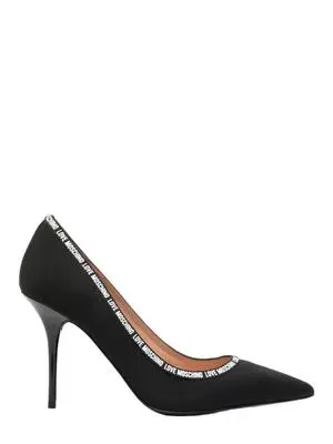 Moschino Logo Detail Stiletto Pumps - Black