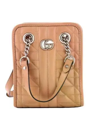 Gucci Gg Marmont Matelassé Leather Mini Crossbody Bag - Neutrals