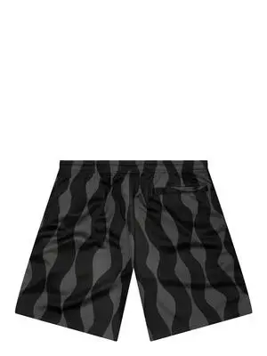 PARRA Waved Mesh Shorts - Black