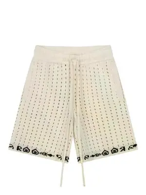 ROUGH. ROUGH Pointelle Knit Drawstring Shorts