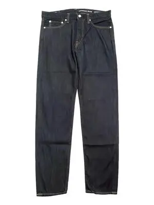 MOMOTARO Tapered-leg Indigo Jeans With Contrast Stitching - Blue