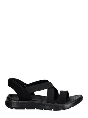 Sketchers Gowalk Flex Glimmer Up Strappy Sandals - Black
