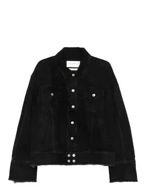 Matieres Fecales Pierre M. Raw-edge Denim Jacket - Black