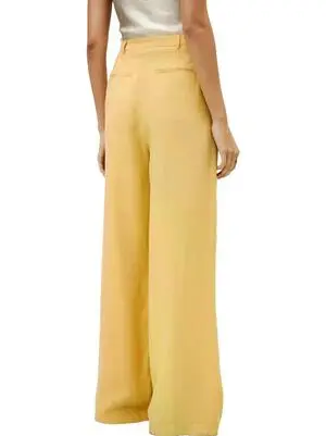 Ba&sh Deana Pleated Wide-leg Trousers - Yellow