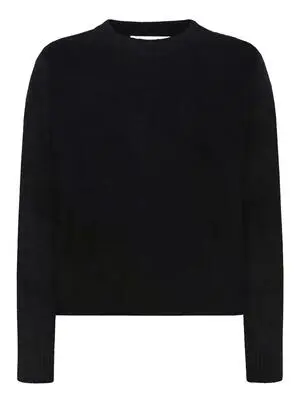 EMERSON RENALDI Ribbed Trim Crew Neck Sweater - Black