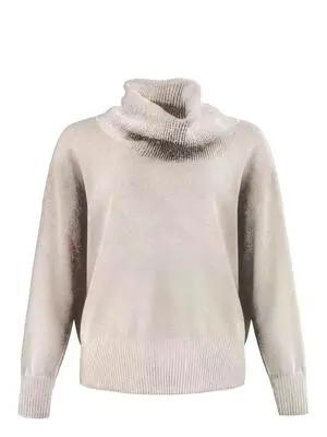 D.exterior Long Sleeve Cowl Neck Sweater - Neutrals
