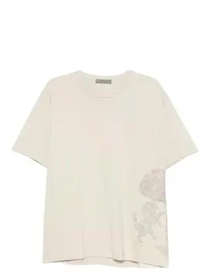 Corneliani Tree-embroidered T-shirt - Neutrals