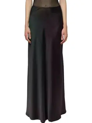 ATU BODY COUTURE Satin Finish Maxi Skirt - Black