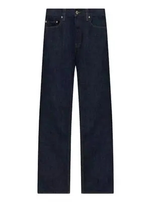 Casablanca Logo Embroidered Straight Leg Jeans - Blue