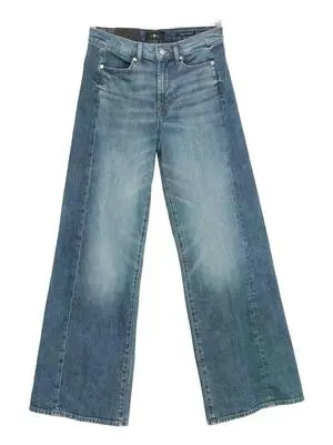 7 For All Mankind Lotta Tailorless Wide-leg Jeans - Blue