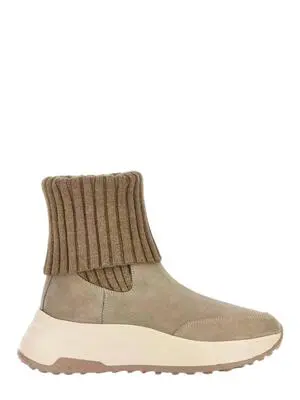 Hogan Hi-fi Ribbed-knit Sneakers - Neutrals