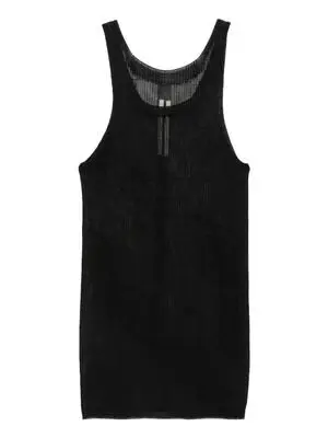 Rick Owens Pony Ribbed-knit Tank Top - Black