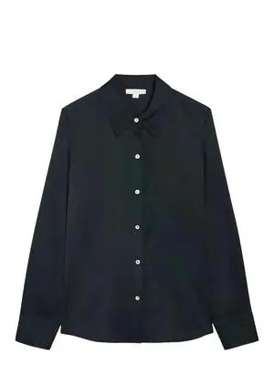 Vince Button-down Long-sleeve Shirt - Blue