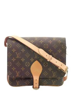 LOUIS VUITTON 1997 Gm Cartesier Monogram Shoulder Bag - Brown