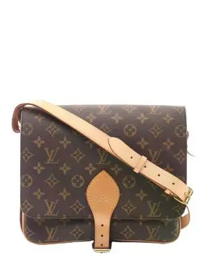 LOUIS VUITTON 1997 Gm Cartesier Monogram Shoulder Bag - Brown