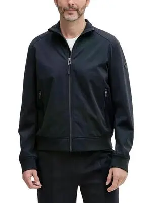 JOOP! Pablo Textured Funnel Neck Zip-up Jacket - Blue