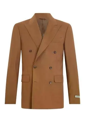 Canali Double-breasted Peak-lapel Blazer - Brown
