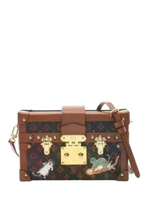LOUIS VUITTON Louis Vuitton Petite Malle Catgram Shoulder Bag Black
