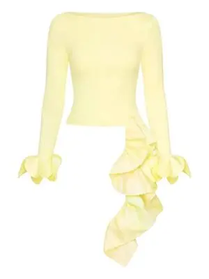 PatBO Tarsila Ruffled Blouse - Yellow