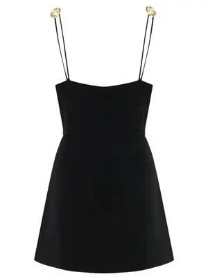 Alexis Basei" Button-embellished Mini Dress - Black