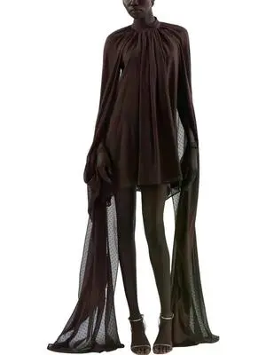 TALLER MARMO Etherea Draped Mini Dress - Brown