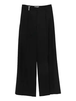 Peserico Pleated Wide-leg Trousers - Black