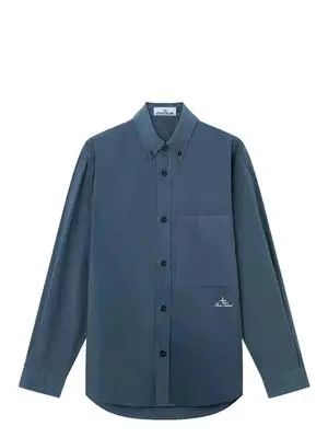 Stone Island 1100002 Organic Cotton Tela Paracadute Jacket - Blue