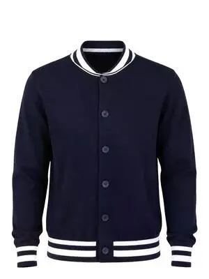 ALPHA STUDIO ALPHA STUDIO Striped-Trim Button-Up Cardigan