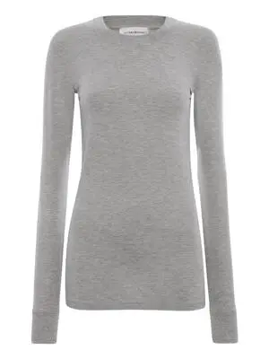 Victoria Beckham Long Sleeve Crew Neck T-shirt - Grey