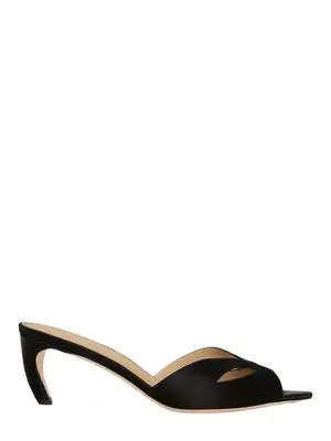 Victoria Beckham Harlow Mask Cutout Sandals - Black