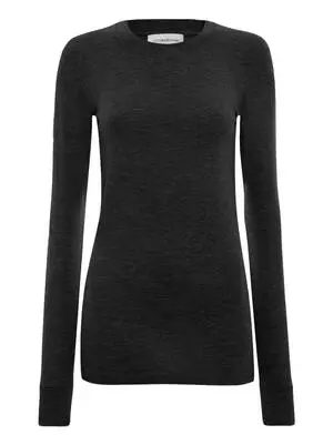 Victoria Beckham Long Sleeve Crewneck T-shirt - Black