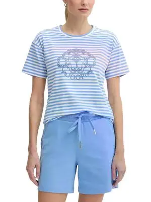 JOOP! Tele Logo-print Striped T-shirt - Blue