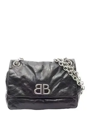 Balenciaga Monaco Chain Shoulder Bag - Black