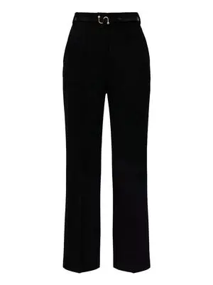 Sportmax Volonta Belted Straight-leg Trousers - Black