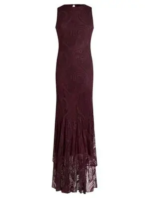 Etro Sleeveless Long Dress With Paisley Motif - Red