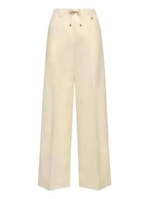Moncler Drawstring Waist Wide-leg Trousers - Neutrals